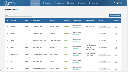 SimpleContacts - Scalable Applicant Tracking Software