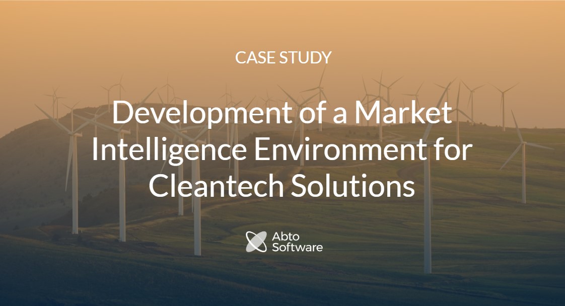 Development of a Market Intelligence Environment for Cleantech Solutions